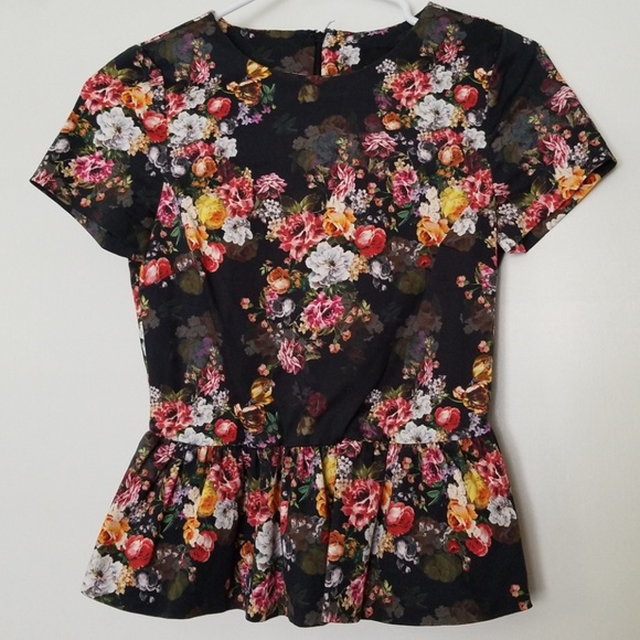 ASOS Petite | Tops | Asos Petite Floral Print Peplum Top | Poshmark